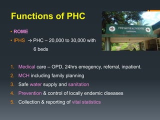 Role of staff in health centres In India | PPTX