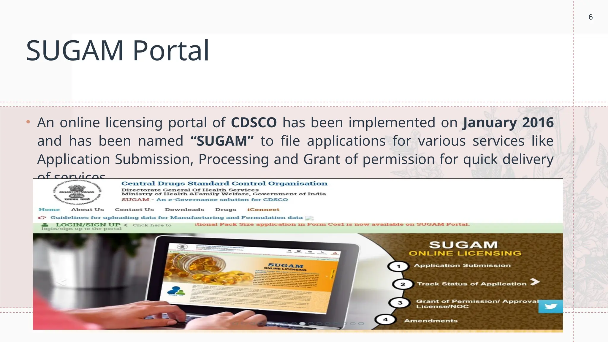 Sugam Portal Of CDSCO | PPTX