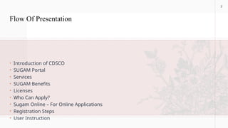 Sugam Portal Of CDSCO | PPTX