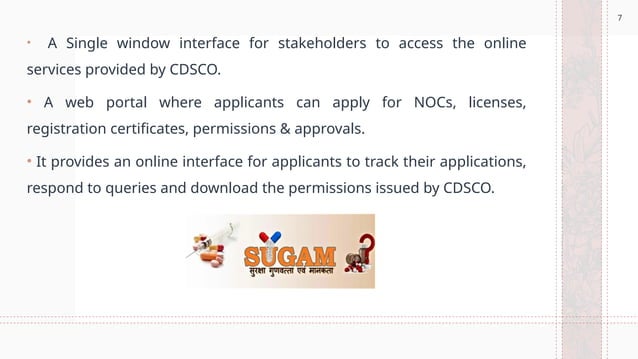 Sugam Portal Of CDSCO | PPTX