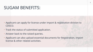 Sugam Portal Of CDSCO | PPTX