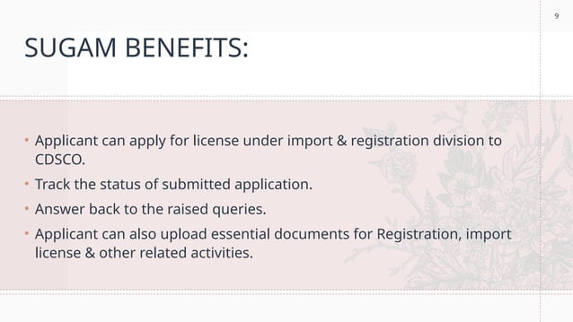 Sugam Portal Of CDSCO | PPTX