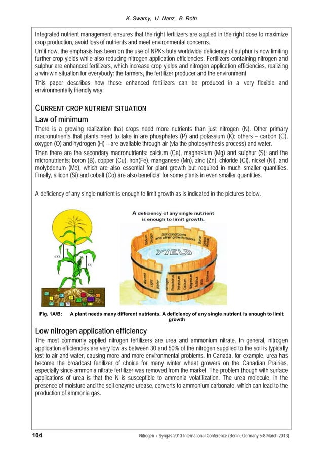 Technical paper on Enhansed fertilizers U+AS and U+S Page 103 116 ...