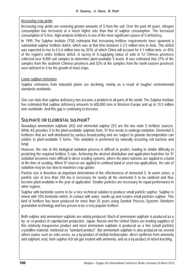 Technical paper on Enhansed fertilizers U+AS and U+S Page 103 116 ...
