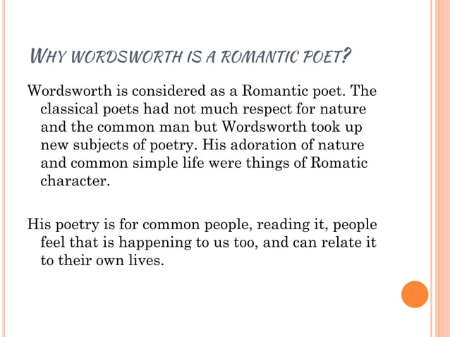 Paper no.103 Biography on William Wordsworth | PPTX