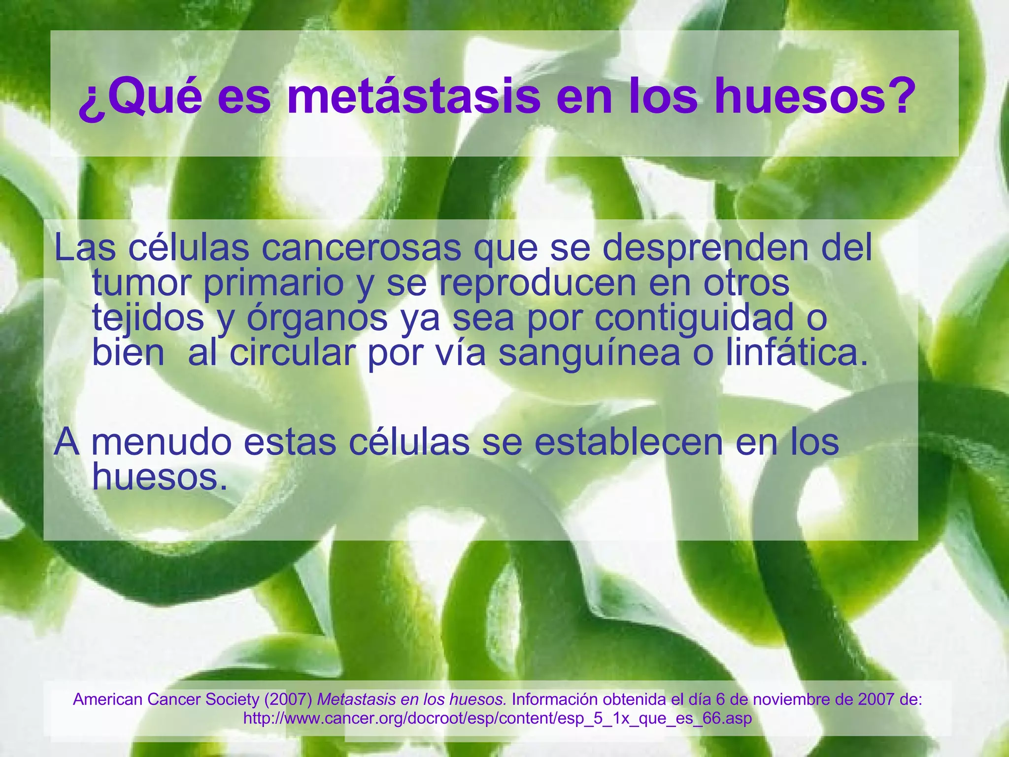 Metástasis A Hueso | PPT