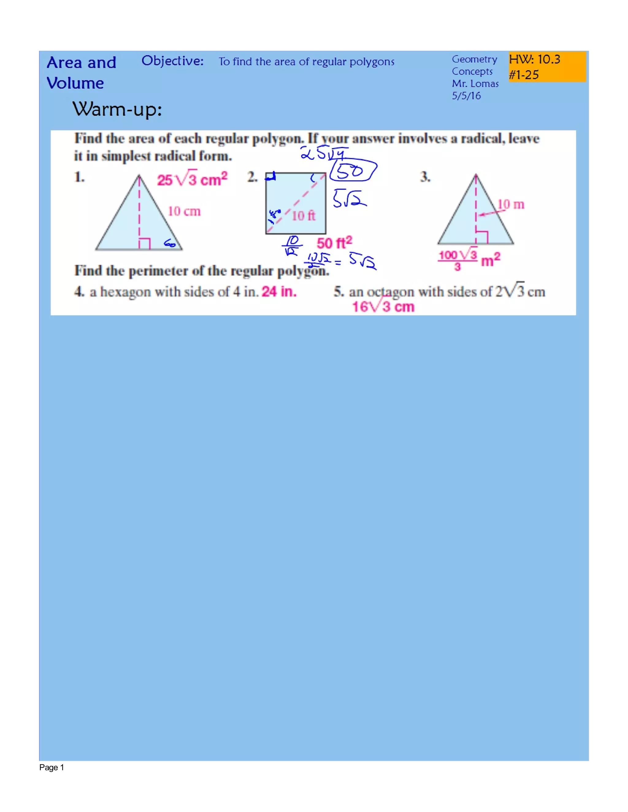 10-3 Areas of Regular Polygons Concepts.pdf