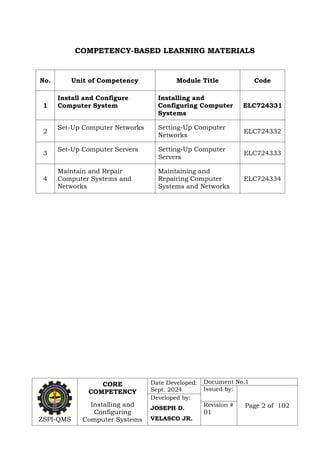 CSS MODULE Competency Based Learning Materials | PDF