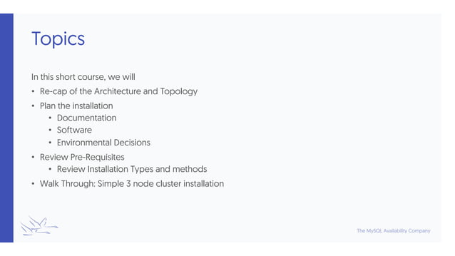 Training Slides 103 Basics Simple Tungsten Clustering Installation Ppt