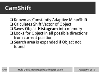 Multi Object Tracking | Presentation 1 | ID 103001 | PPTX | Technology ...