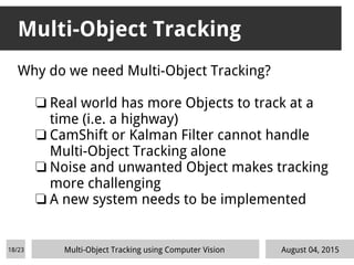 Multi Object Tracking | Presentation 1 | ID 103001 | PPTX | Technology ...