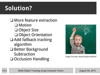 Multi Object Tracking | Presentation 1 | ID 103001 | PPTX | Technology ...