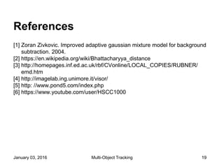 Multi Object Tracking | Final Defense | ID 103001 | PPT