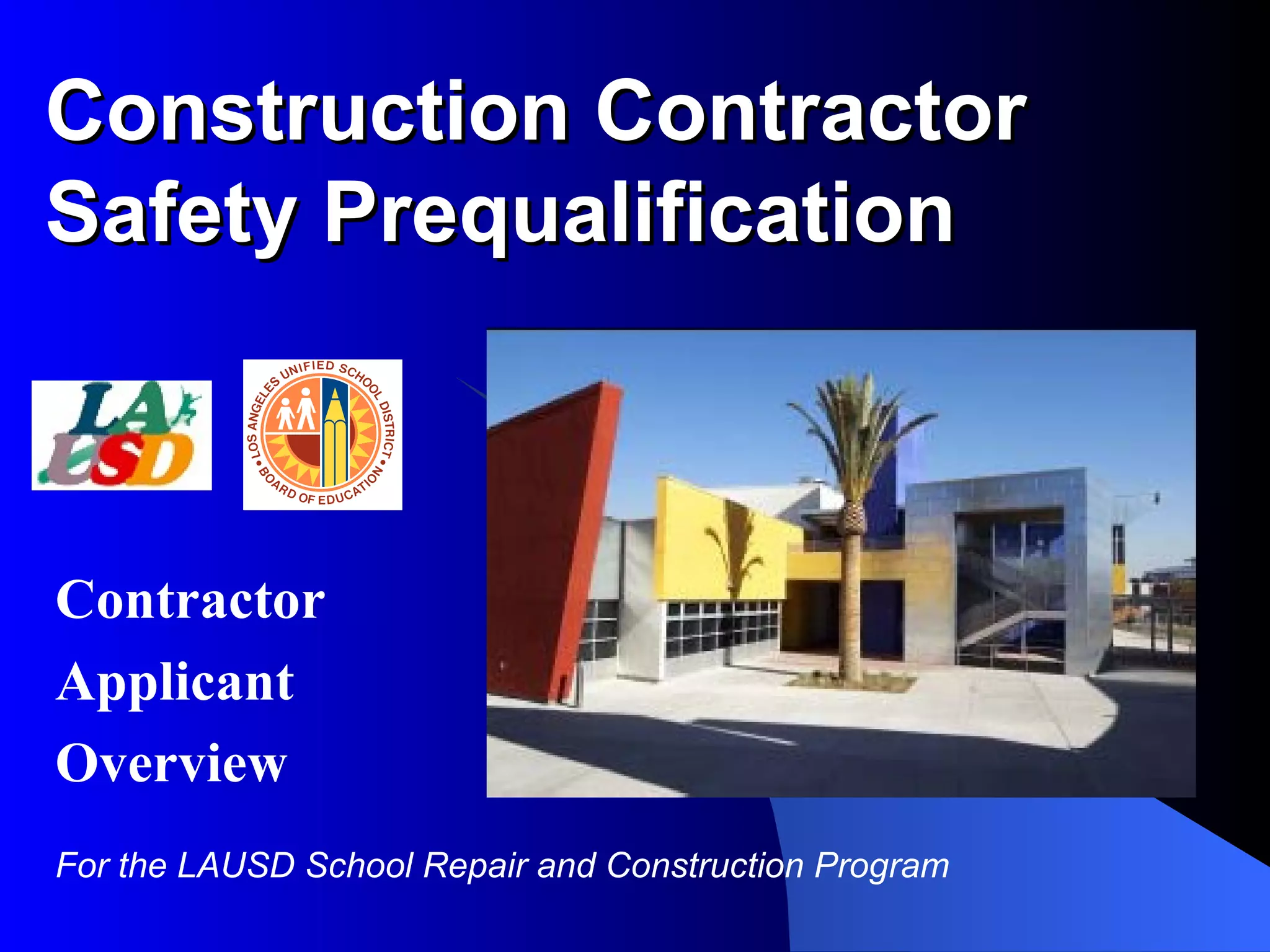 Contractor Prequalification Presentation | PPT
