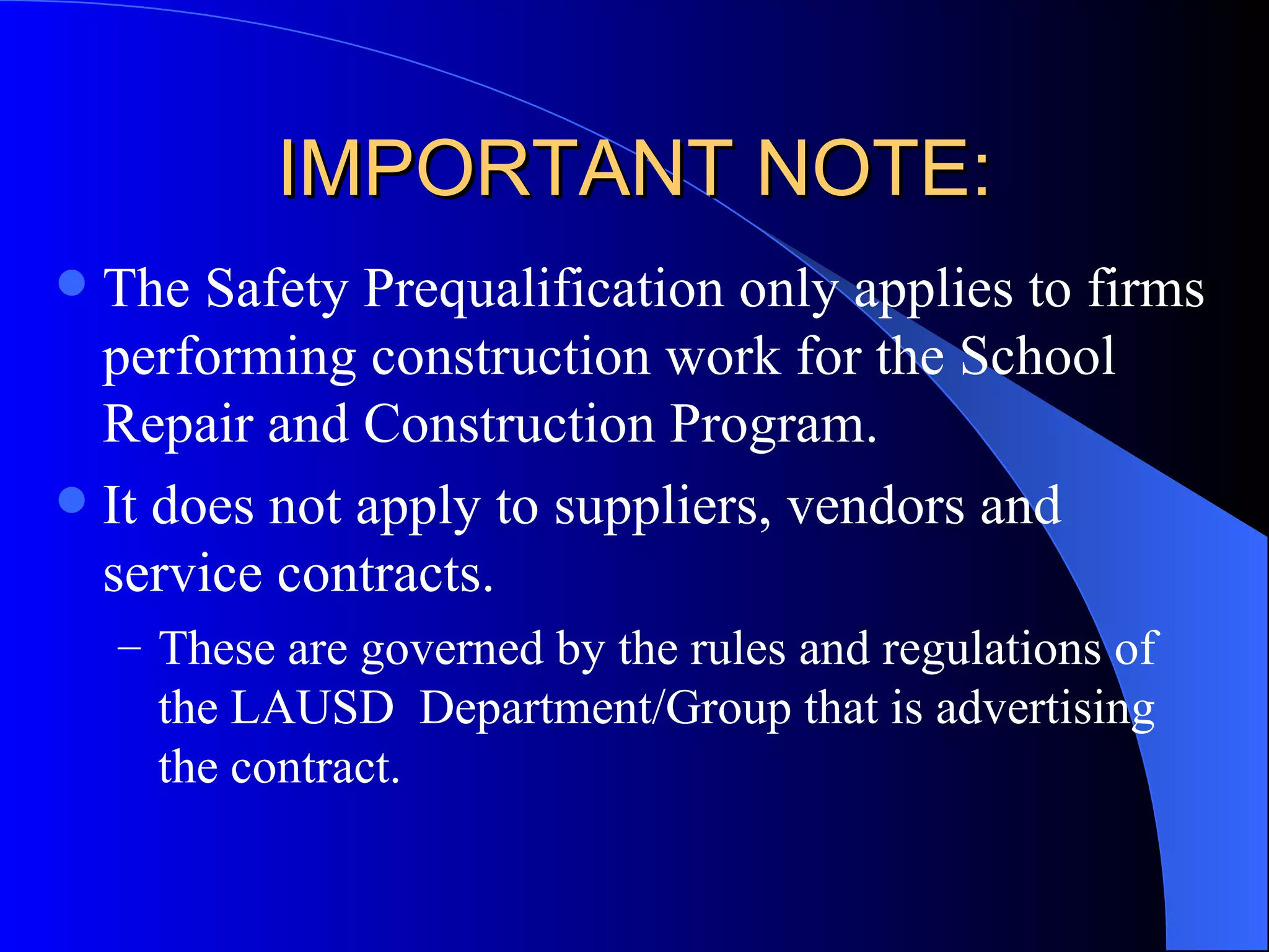 Contractor Prequalification Presentation | PPT