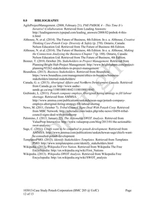 103013 Case Study, Potash Corporation (BMC205, UofC) | PDF