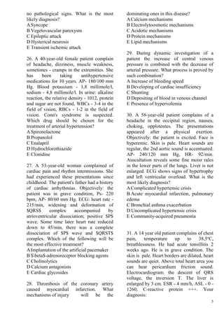 Cardiology hand book questions and answers | DOC