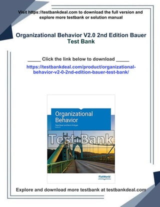 All chapter download Organizational Behavior V2.0 2nd Edition Bauer ...
