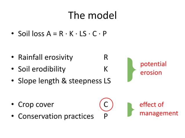 CA potential effects on soil erosion for rainfed crops in the Lake ...