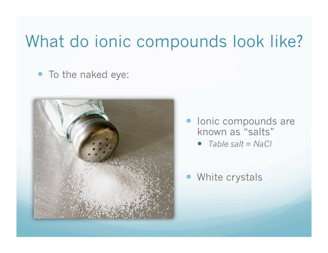 10 30 What Do Ionic Compounds Look Like | PDF | Chemistry | Science