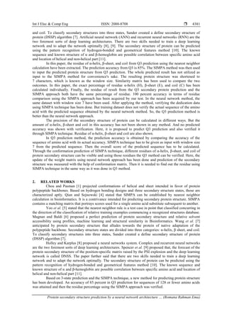 Protein secondary structure prediction by a neural network architecture ...