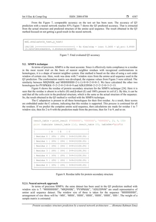 Protein secondary structure prediction by a neural network architecture with simple positioning ...