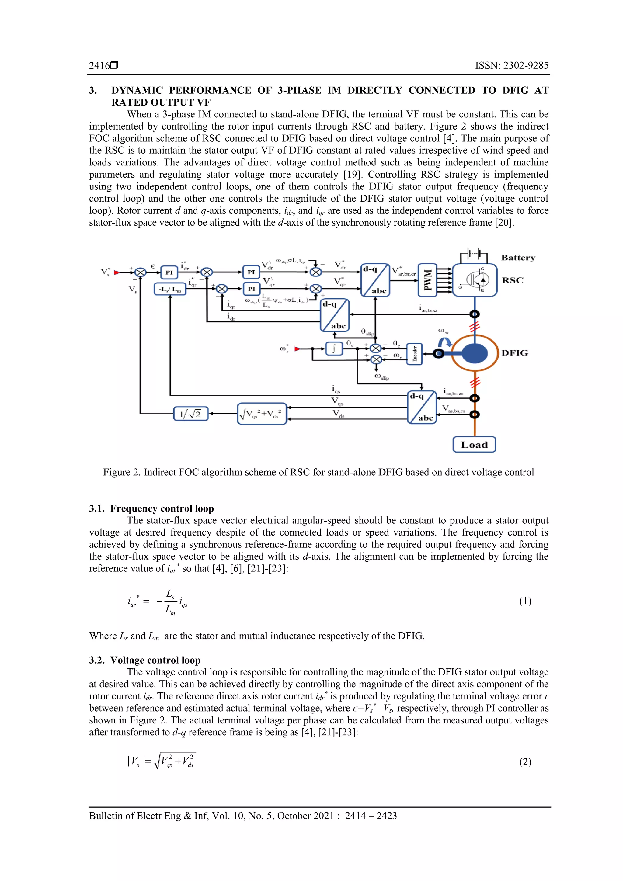 Starting of induction motor fed with stand-alone DFIG | PDF