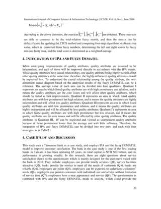 INTEGRATION OF IMPORTANCEPERFORMANCE ANALYSIS AND FUZZY DEMATEL | PDF