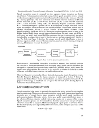 CURVELET BASED SPEECH RECOGNITION SYSTEM IN NOISY ENVIRONMENT: A STATISTICAL APPROACH | PDF