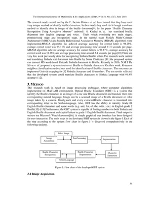 OPTICAL BRAILLE TRANSLATOR FOR SINHALA BRAILLE SYSTEM: PAPER ...