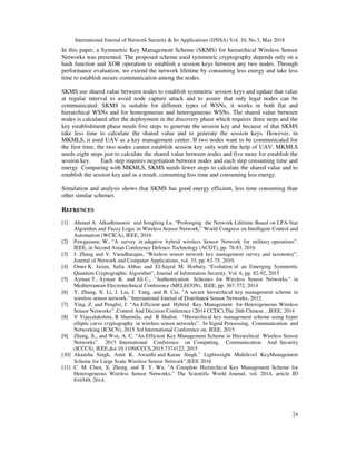 SYMMETRIC KEY MANAGEMENT SCHEME FOR HIERARCHICAL WIRELESS SENSOR ...