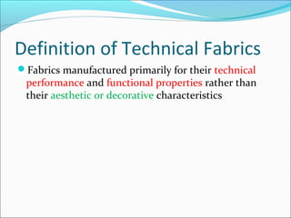 Technical Fabrics | PPT