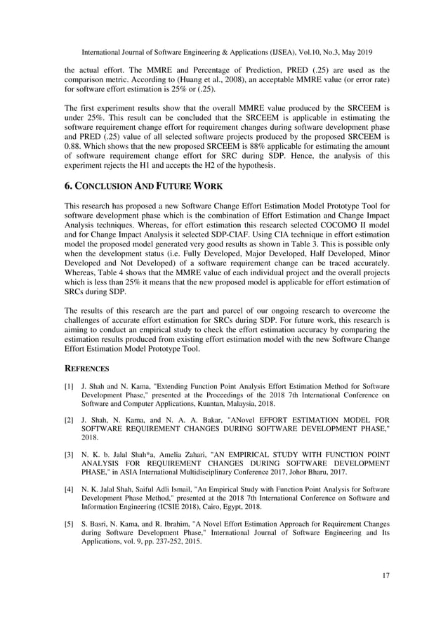 SOFTWARE REQUIREMENT CHANGE EFFORT ESTIMATION MODEL PROTOTYPE TOOL FOR SOFTWARE DEVELOPMENT ...