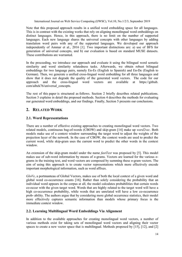 Learning Cross Lingual Word Embeddings With Universal Concepts Pdf