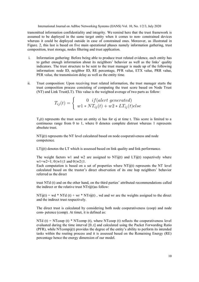 Trust Based Routing Metric For Rpl Routing Protocol In The Internet Of 4626