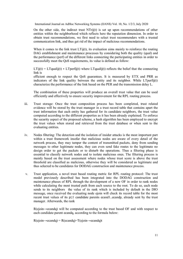 Trust Based Routing Metric For Rpl Routing Protocol In The Internet Of Things Pdf 