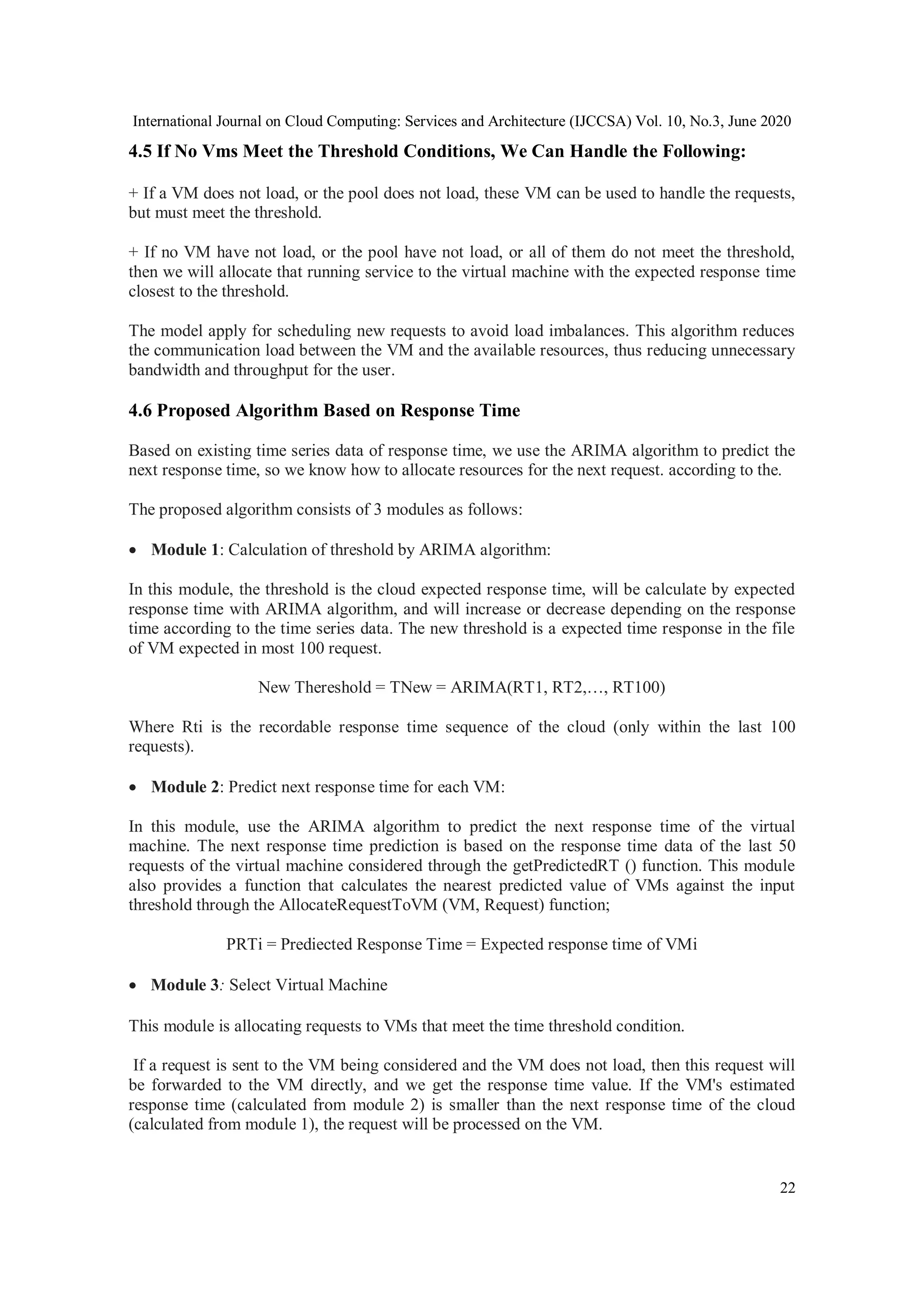 LOAD BALANCING ALGORITHM ON CLOUD COMPUTING FOR OPTIMIZE RESPONE TIME | PDF