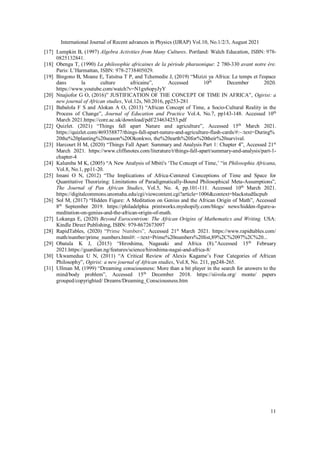 THE CONCEPT OF SPACE AND TIME: AN AFRICAN PERSPECTIVE | PDF