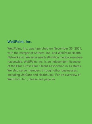 WellPoint 2004 summary annual report | PDF