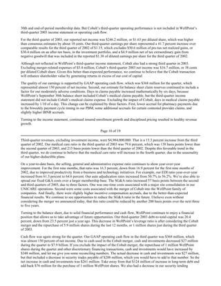 Transcript of the Anthem and WellPoint Announcement | PDF