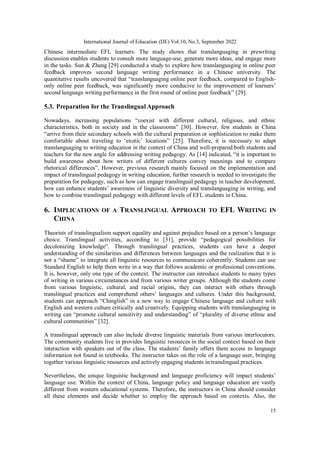 EXPLORING THE TRANSLINGUAL APPROACH TO ENGLISH AS A FOREIGN LANGUAGE ...