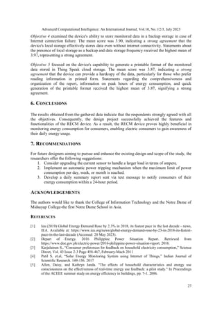 The Development of Real-Time Energy Consumption Monitoring using IoT | PDF