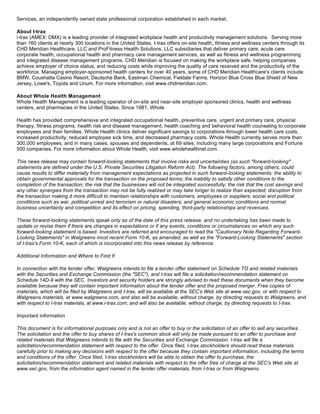 Walgreens Creates New Health and Wellness Division as Part of Strategic ...