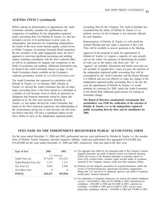 dow chemical 2005 Proxy Statement | PDF | Free Download