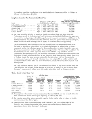 metlife Proxy Statement2003 | PDF