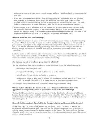 metlife Proxy Statement2002 | PDF