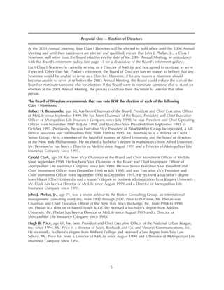 metlife Proxy Statement2002 | PDF