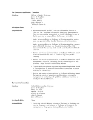 metlife Proxy Statement2001 | PDF