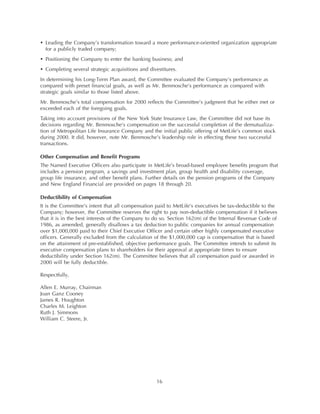 metlife Proxy Statement2001 | PDF