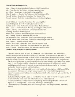 lowe's Annual Report1999 | PDF